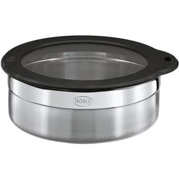 Rösle Frischhaltedose RÖSLE, schwarz (edelstahlfarben, schwarz), B:17,5cm H:6,5cm, Lebensmittelaufbewahrungsbehälter, zur Aufbewahrung von Lebensmitteln, spülmaschinengeeignet