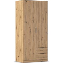 Kleiderschrank Rauch "Drehtürenschrank Schrank Garderobe Ankleide Schlafzimmer LAGOA", eiche artisan, B:91cm H:197cm T:54cm, Holzwerkstoff, Schränke, mit geräumigen Schubladen, optional mit Aufsatz MADE IN GERMANY