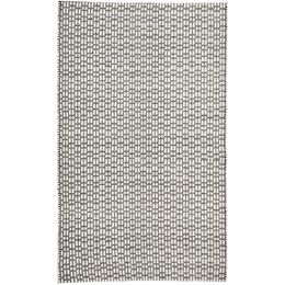 Teppich Pad "Kebu", natural, B:140cm H:5mm L:200cm, Baumwolle, Viskose, Wolle, Teppiche, handgewebt, modernes Design, Wohnzimmer, Schlafzimmer