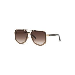 Sonnenbrille Philipp Plein "Legacy", Damen, 0216, schwarz, gold, Sonnenbrillen