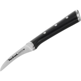 Schälmesser Tefal "Ice Force", schwarz, edelstahl, Klingenlänge 7cm, Edelstahl, Kunststoff, Kochmesser, rund, 7 cm, Eishärtungstechnologie, Klinge aus deutschem Edelstahl