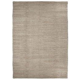 Teppich Pad "Snap", beige, B:90cm H:5mm L:200cm, Baumwolle, Wolle, Teppiche, handgewebt, reine Wolle, meliert, gestreift, Wohnzimmer