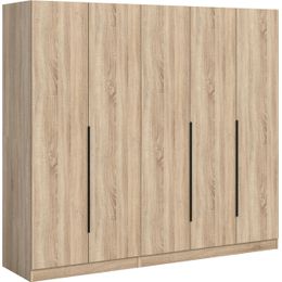 Schrank-Set Home Affaire "Skarde moderner Kleiderschrank Schlafzimmerschrank Otto´s Choice", sonoma eiche nachbildung, B:200cm H:180cm T:52cm, Spanplatte, Kastenmöbel-Sets, Skarde Kleiderschrank 200 cm, 2 Kleiderstangen und 5 Böden