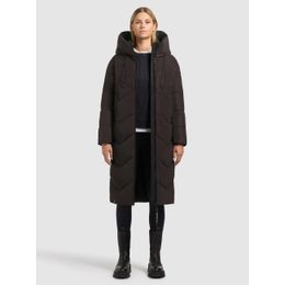 Steppmantel Khujo "LINARI", Damen, Gr. S, moody plum, 100% Polyester, unifarben, eingesetzt elastischer Bund mit Windstopper, Mäntel