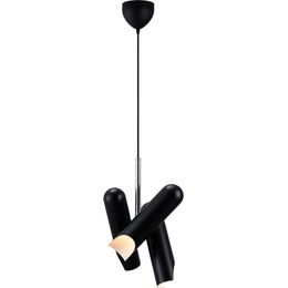 Pendelleuchte "Rochelle", schwarz, 3, Ø 7,6cm H: 44cm, 1 Stk., design for the people, Leuchten