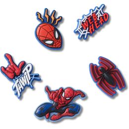 Schuhanstecker Crocs "Jibbitz™ Spiderman", Kinder, rot, PVC, Schuhzubehör, Charms, Anstecker mit Spiderman Motiven