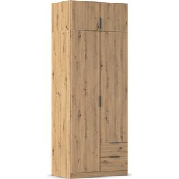 Kleiderschrank Rauch "Drehtürenschrank Schrank Garderobe Ankleide Schlafzimmer LAGOA", eiche artisan, B:91cm H:235cm T:54cm, Holzwerkstoff, Schränke, mit geräumigen Schubladen, optional mit Aufsatz MADE IN GERMANY