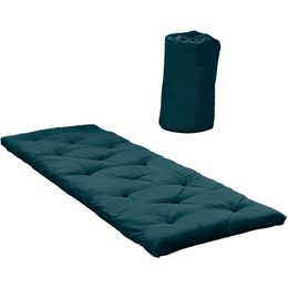 Futonmatratze Karup Design, blau (petrol), B:70cm H:5cm L:190cm, Bezug Matratze: 80% Baumwolle, 20% Polyester, Matratzen