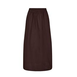 Nümph Midirock NÜMPH "Nümph SKIRT NUJUNY", Damen, Gr. 38, schwarz coffee, Obermaterial: 100% Baumwolle, Röcke
