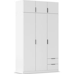 Kleiderschrank Rauch "Drehtürenschrank Schrank Garderobe Ankleide Schlafzimmer LAGOA", alpinweiß, B:136cm H:235cm T:54cm, Holzwerkstoff, Schränke, mit geräumigen Schubladen, optional mit Aufsatz MADE IN GERMANY