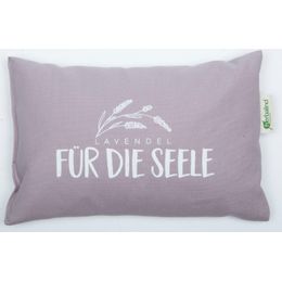 Kräuterkissen Herbalind "5046 Lavendelkissen FÜR DIE SEELE", lila (flieder, weiß), B:30cm L:20cm, Baumwolle, Funktionskissen