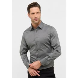 Langarmhemd Eterna "MODERN FIT", Herren, Gr. 38, Normalgrößen, anthrazit, 100% Baumwolle, tailliert, Manschette, Hemden, NON IRON (bügelfrei)