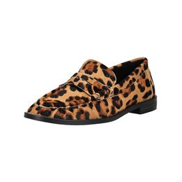 Slipper Inuovo "Inuovo Slipper Leder", Damen, Gr. 37, leopard, Leder, Schuhe
