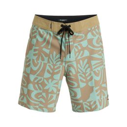 Boardshorts Quiksilver "Surfsilk Straight Leg 18"", Herren, Gr. 30S, granite grün terra, 88% Polyester, 12% Elasthan, Hosen