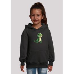 F4NT4STIC Jungen Kapuzenpullover "S&uuml;&szlig;er gr&uuml;ner Dino"schwarz, Gr. 110, Obermaterial: 65% Baumwolle, 35% Polyester, Pullover, Premium Qualit&auml;t