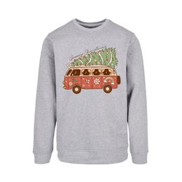 Sweatshirt F4NT4STIC "Groovy Weihnachten Camper Van", Damen, Gr. XXL, erdgrau, Obermaterial: 50% Baumwolle, 50% Polyester, regular fit, Rundhals, ohne B&uuml;ndchen, Sweatshirts Sweatshirt, Premium Qualit&auml;t