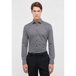 Langarmhemd Eterna "SUPER SLIM", Herren, Gr. 36, Normalgrößen, anthrazit, Twill, 100% Baumwolle, schmal, Manschette, Hemden, NON IRON (bügelfrei)