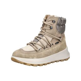 Schnürstiefelette Legero "Legero Stiefelette Veloursleder/Textil", Damen, Gr. 37,5, beige, Textil, Veloursleder, Schuhe