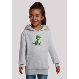 Kapuzenpullover F4NT4STIC "Süßer grüner Dino", Jungen, Gr. 146/152, erdgrau, Obermaterial: 65% Baumwolle, 35% Polyester, relaxed fit, Pullover, Premium Qualität