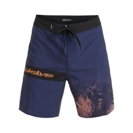 Boardshorts Quiksilver "Surfsilk Straight Leg 18"", Herren, Gr. 30S, india ink block thermostamp, 88% Polyester, 12% Elasthan, Hosen