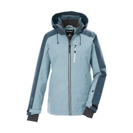 Skijacke Killtec "KSW 256 WMN SKI JCKT", Damen, Gr. 36, hellblau, Oberstoff: 100% Polyester, Futter: 100% Polyester, Füllung: 100% Polyester, Jacken, Damenjacke: wasser- und winddicht, atmungsaktiv, verstellbare Kapuze
