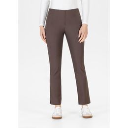 Schlupfhose Stehmann "Ina", Damen, Gr. 38, N-Gr, espresso, Web, Obermaterial: 76% Viskose, 21% Polyamid, 3% Elasthan, Basic, Basic schmal knöchellang, Hosen, Sommerhose, innen wärmend angeraut