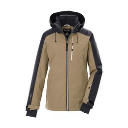 Skijacke Killtec "KSW 256 WMN SKI JCKT", Damen, Gr. 38, taupe, Oberstoff: 100% Polyester, Futter: 100% Polyester, Füllung: 100% Polyester, Jacken, Damenjacke: wasser- und winddicht, atmungsaktiv, verstellbare Kapuze
