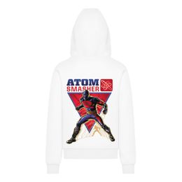 Kapuzenpullover F4NT4STIC "Black Adam Atom Smasher", Herren, Gr. L, wei&szlig;, Obermaterial: 65% Baumwolle, 35% Polyester, slim fit, Pullover Kapuzenpullover, Official Merch