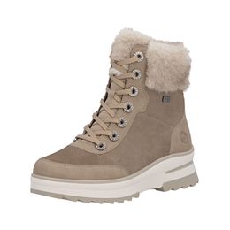 Schnürstiefelette Remonte "Remonte Stiefelette Veloursleder/Textil", Damen, Gr. 37, camel, Textil, Veloursleder, Schuhe