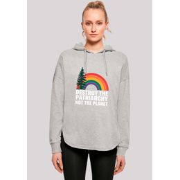 Kapuzenpullover F4NT4STIC "Internationaler Frauentag Feminismus und Umwelt", Damen, Gr. XS, grau, Obermaterial: 100% Baumwolle, oversize, Pullover Kapuzenpullover, Premium Qualität