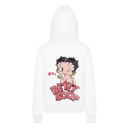 Kapuzenpullover F4NT4STIC "Betty Boop Faded Graphic", Herren, Gr. L, weiß, Obermaterial: 65% Baumwolle, 35% Polyester, slim fit, Pullover, Official Merch
