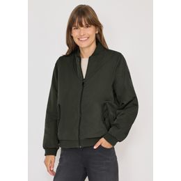 Cecil Damen Blousonolive wood, Gr. XL, unifarben, Stoff, Fake Fur: 100% Polyester; Softshell: 100% Polyester, Jacken, mit Stehkragen