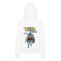 Kapuzenpullover F4NT4STIC "Batman Robin Dies", Herren, Gr. L, weiß, Obermaterial: 65% Baumwolle, 35% Polyester, slim fit, Pullover, Official Merch