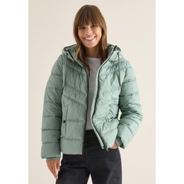 Steppjacke Cecil, Damen, Gr. XL (44), smoke salvia, Stoff, Obermaterial: 100% Polyester; Futter: 100% Polyester; Füllung: 100% Polyester, unifarben, normal hüftlang, ohne Ausschnitt, Bündchen, Jacken, mit reflektierenden Details