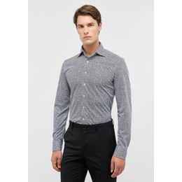 Langarmhemd Eterna "SLIM FIT", Herren, Gr. 38, Normalgr&ouml;&szlig;en, dunkelblau, Jersey, 58% Baumwolle, 42% Polyester, schmal, Manschette, Hemden, NON IRON (b&uuml;gelfrei)