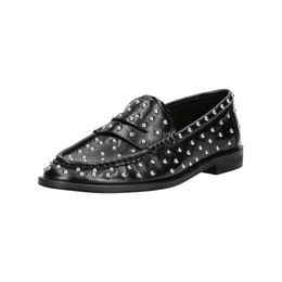 Slipper Inuovo "Inuovo Slipper Leder", Damen, Gr. 38, schwarz, Leder, Schuhe