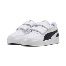 Sneaker Puma "SHUFFLE DOWNTOWN LO V PS", Gr. 28, weiß (Puma weiß, new navy, for all time rot), Synthetik, Schuhe