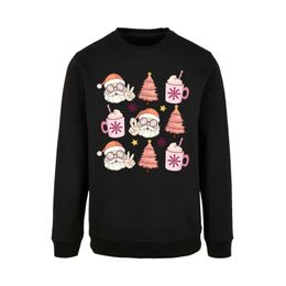 Sweatshirt F4NT4STIC "Hippie Santa Weihnachten Tree Cocoa", Damen, Gr. L, schwarz, Obermaterial: 50% Baumwolle, 50% Polyester, regular fit, Rundhals, ohne B&uuml;ndchen, Sweatshirts Sweatshirt, Premium Qualit&auml;t
