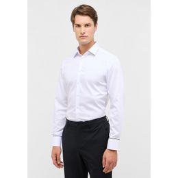 Eterna Herren Langarmhemd "SLIM FIT"wei&szlig;, Gr. 44, Satin, 100% Baumwolle, Hemden, NON IRON (b&uuml;gelfrei)