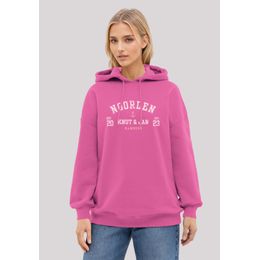 F4NT4STIC Damen Kapuzenpullover "Knut & Jan Noorden"hyper pink, Gr. XS, Obermaterial: 80% Baumwolle, 20% Polyester, Pullover, Premium Qualit&auml;t
