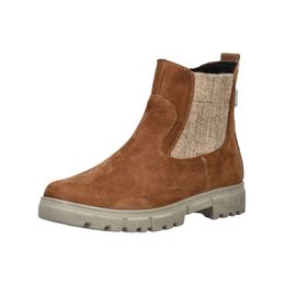 Stiefelette Ricosta "Ricosta Stiefelette Leder/Textil", Damen, Gr. 37, curry, Leder, Textil, Schuhe Stiefelette