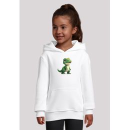 Kapuzenpullover F4NT4STIC "Süßer grüner Dino", Jungen, Gr. 110/116, weiß, Obermaterial: 65% Baumwolle, 35% Polyester, relaxed fit, Pullover, Premium Qualität