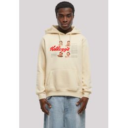 Kapuzenpullover F4NT4STIC "Kellogg's Corn Flakes Cereal Box Children Retro", Herren, Gr. L, sand, Obermaterial: 65% Baumwolle, 35% Polyester, slim fit, Pullover, Premium Qualität