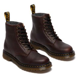 Schnürstiefelette Dr. Martens "1460 schmale Form", Herren, Gr. 38, dunkelbraun, Leder, Schuhe, Plateaustiefel, Winterstiefel mit modischem Blockabsatz