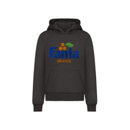 Kapuzenpullover F4NT4STIC "Fanta Orange", Herren, Gr. L, schwarz, Obermaterial: 65% Baumwolle, 35% Polyester, slim fit, Pullover, Official Merch