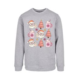 Sweatshirt F4NT4STIC "Hippie Santa Weihnachten Tree Cocoa", Damen, Gr. M, erdgrau, Obermaterial: 50% Baumwolle, 50% Polyester, regular fit, Rundhals, ohne Bündchen, Sweatshirts, Premium Qualität