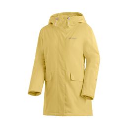 Funktionsmantel Maier Sports "Lisbon Coat", Damen, Gr. 36, pastellgelb, 100% POLYESTER, Mäntel, Damen Mantel wasserdicht lockere Passform bequemer Schnit