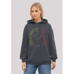 Kapuzenpullover F4NT4STIC "Guns N' Roses Skull Rock Band Merch", Damen, Gr. S, off schwarz, Obermaterial: 80% Baumwolle, 20% Polyester, oversize, Pullover Kapuzenpullover, Premium Qualität