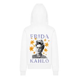 Kapuzenpullover F4NT4STIC "Frida Kahlo Star Graphic", Herren, Gr. L, weiß, Obermaterial: 65% Baumwolle, 35% Polyester, slim fit, Pullover, Official Merch