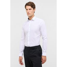 Langarmhemd Eterna "SUPER SLIM", Herren, Gr. 40, Normalgrößen, weiß, Popeline, 100% Baumwolle, schmal, Manschette, Hemden, NON IRON (bügelfrei)